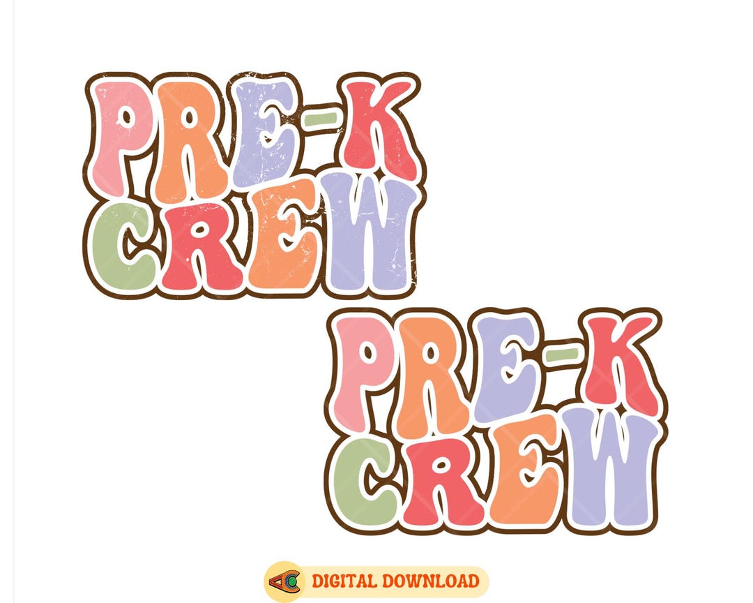 Retro Pre-k Crew SVG: Groovy Teacher Design (digital Download) - Etsy