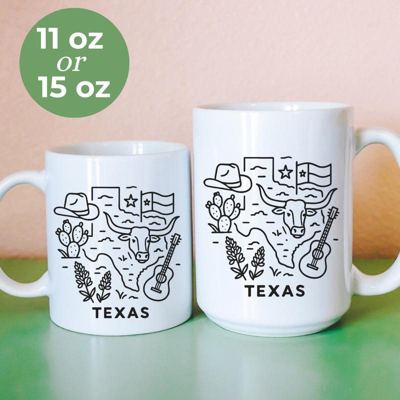 Texas Mug - Etsy
