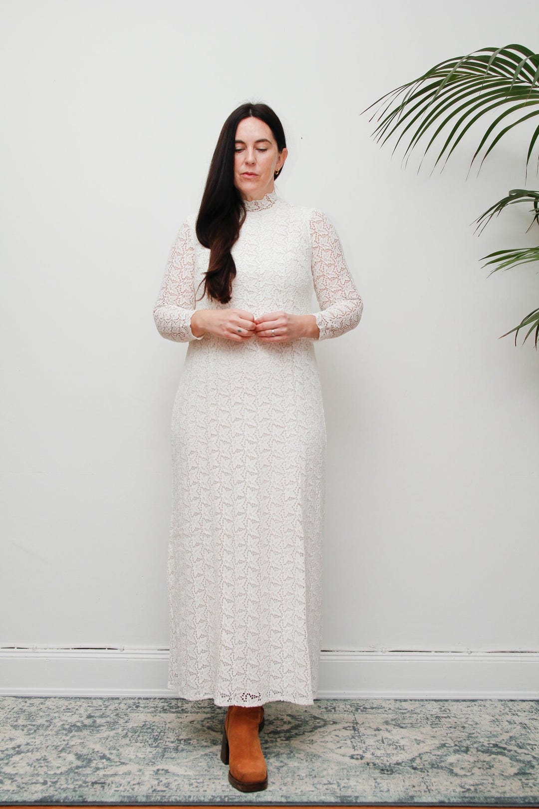 Vintage White Ethereal Floral Lace Gothic Prairie Victorian Vampish ...