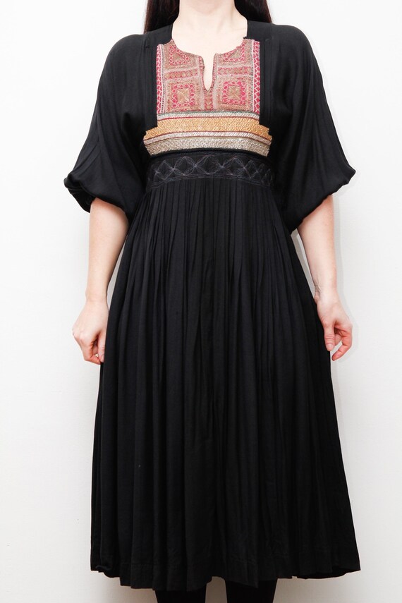 Vintage Afghan Patchwork Kaftan Cotton Folk Folklore … - Gem