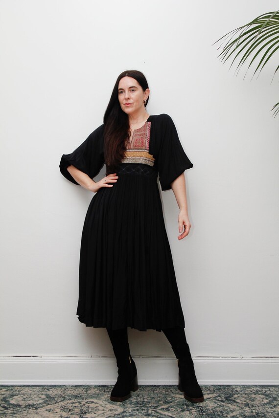Vintage Afghan Patchwork Kaftan Cotton Folk Folklore … - Gem