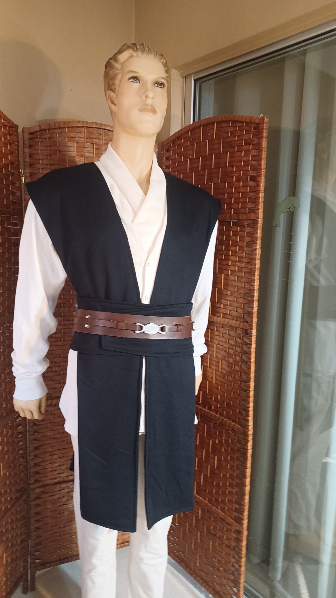 Star Wars Jedi Knight Inspired Jet Black 3-piece Tabard Set Handmade ...