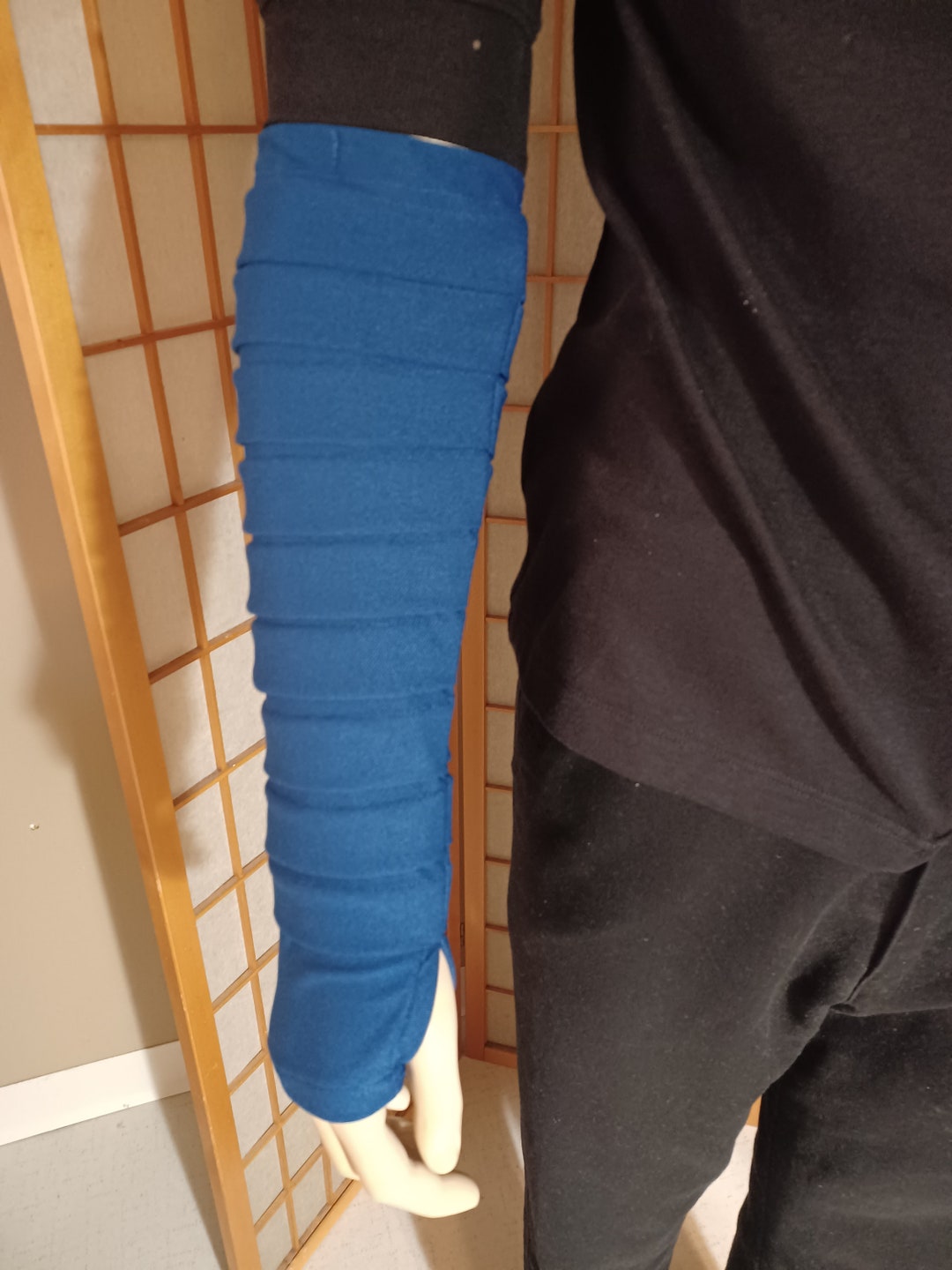 Star Wars Cosplay Inspired Arm Wrap or Gauntlets Handmade Cobalt Blue ...