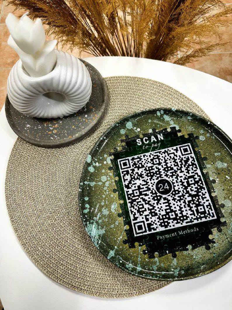 Custom QR Code Resin Plate – Personalized Epoxy Art – Unique Gift ...