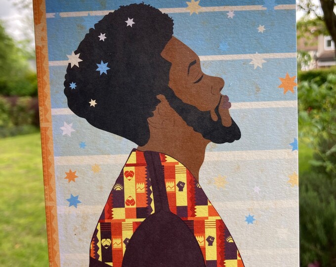 Black Star Rising | Black Man Birthday Card | African Birthday | Card ...