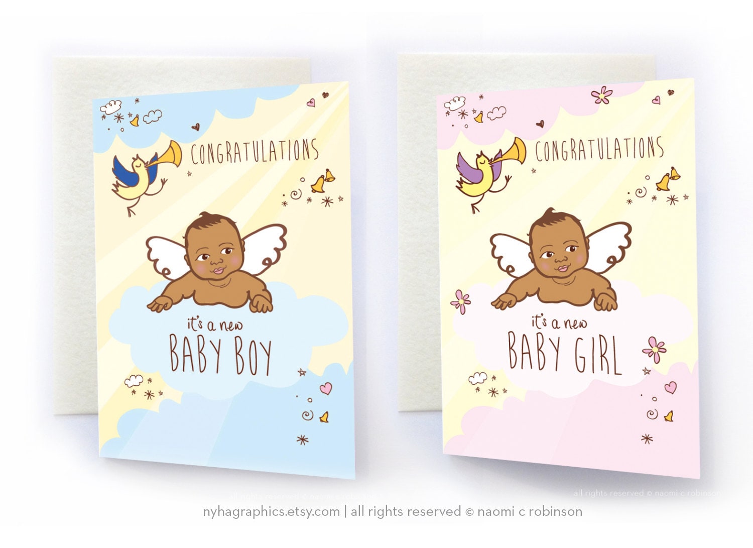 Black Baby Congratulation Card African American Baby New - Etsy