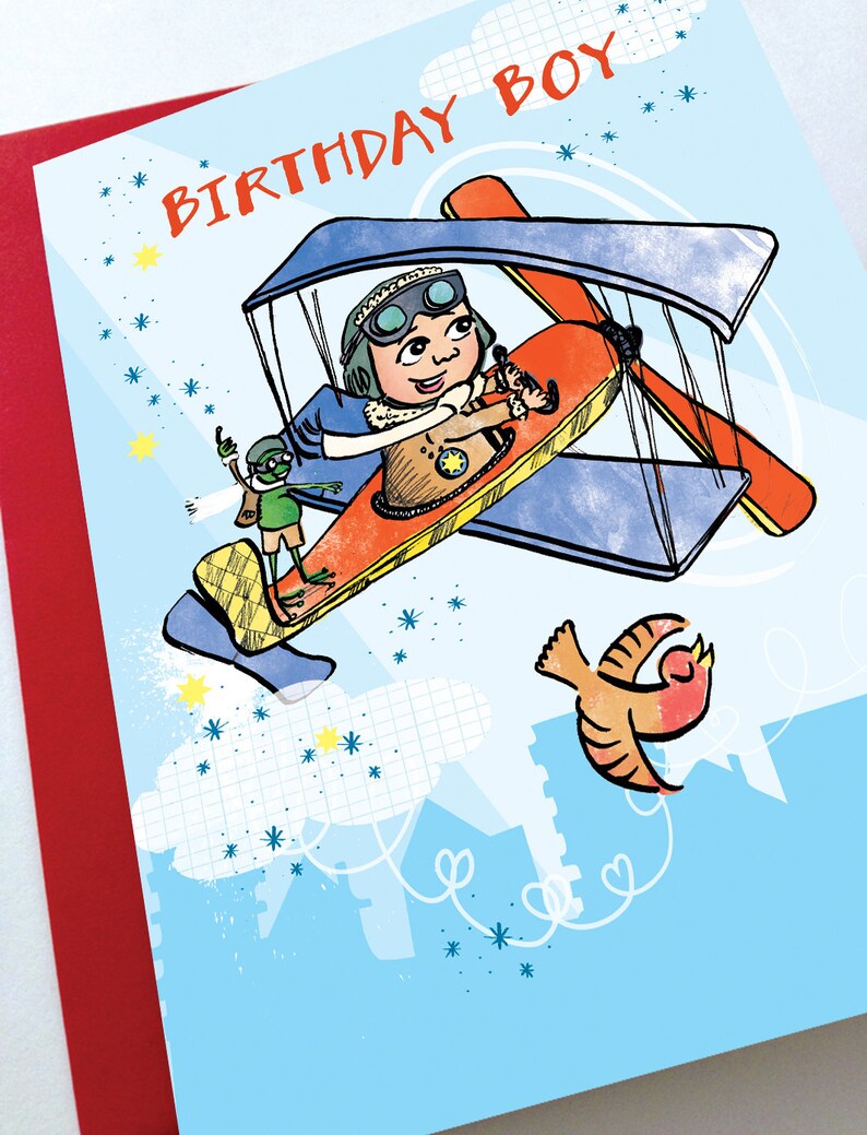 Little Pilot Birthday Card Multicultural Cards Greeting | Etsy