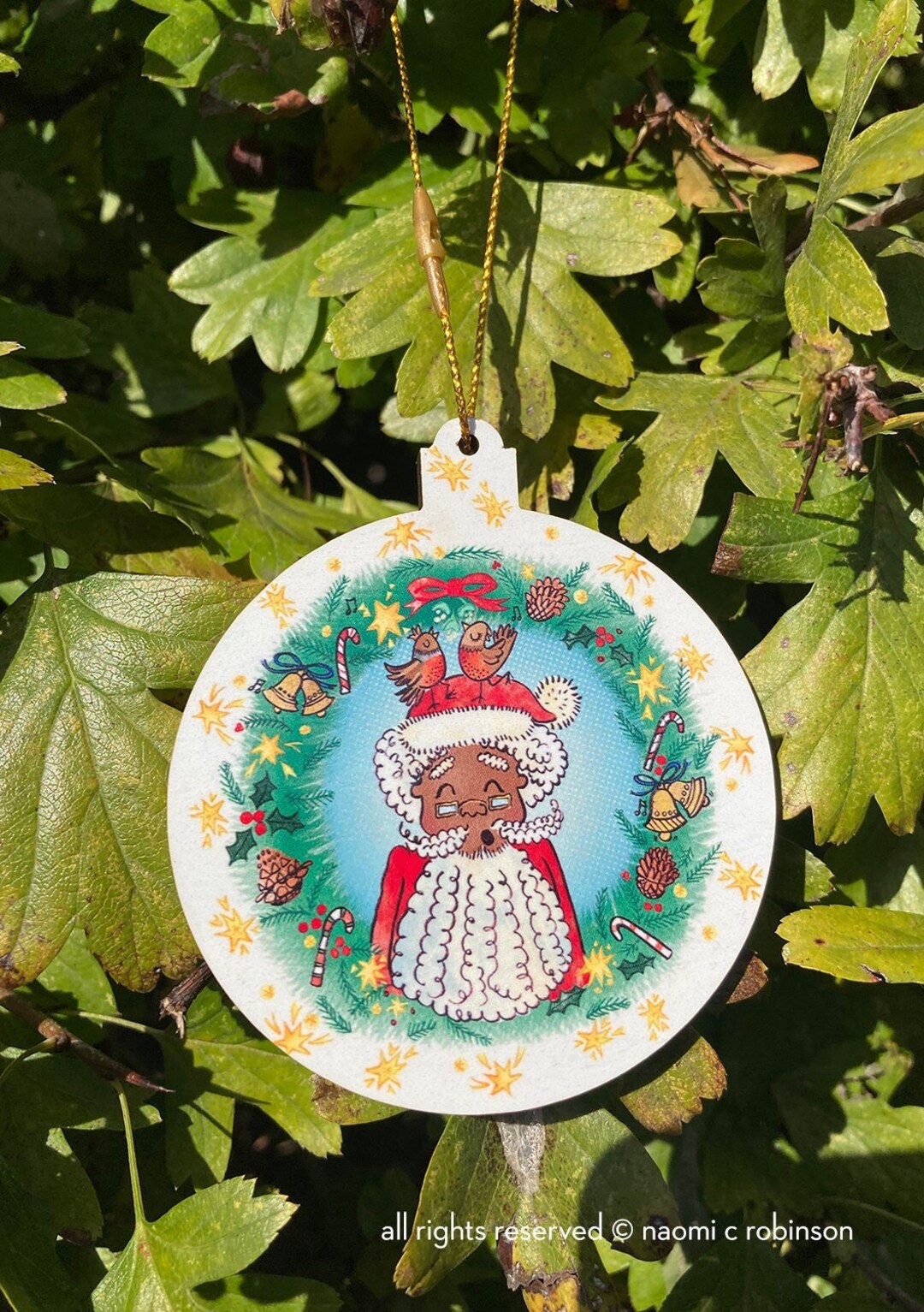 Black Father Christmas Decoration, African American Christmas Tree ...