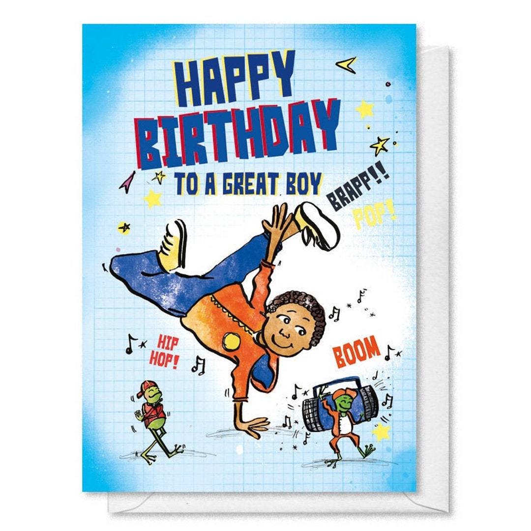 Breakdancing Birthday Card, Dancer, Multicultural Cards, Hip Hop Card ...