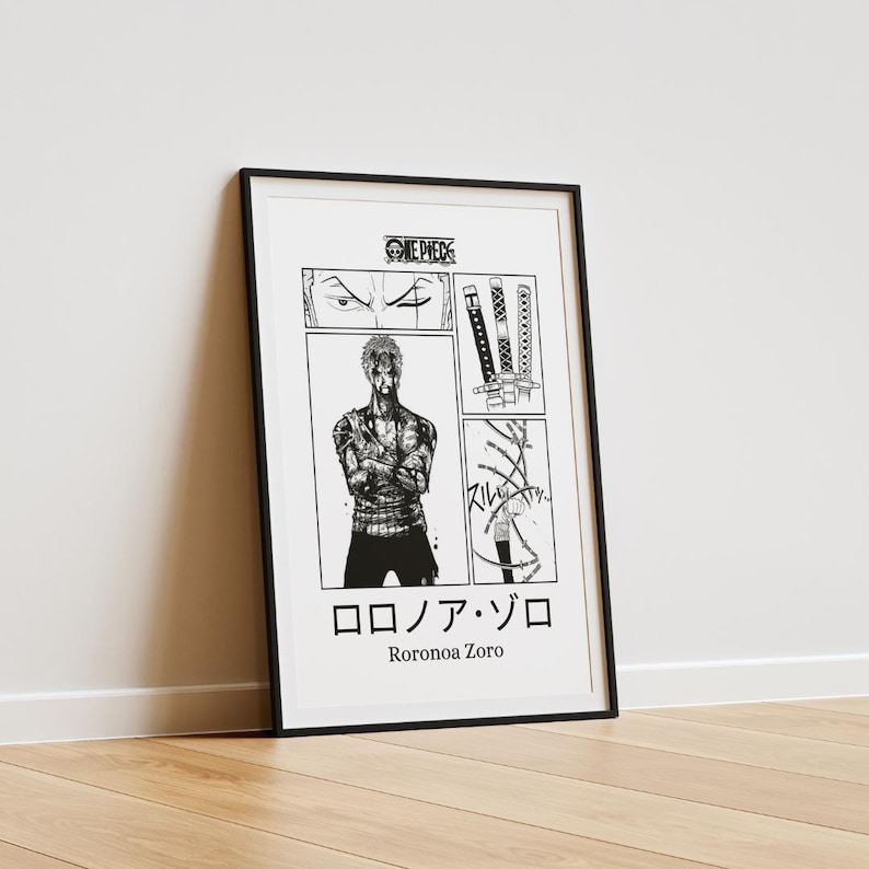 Roronoa Zoro Manga Style Poster - Etsy