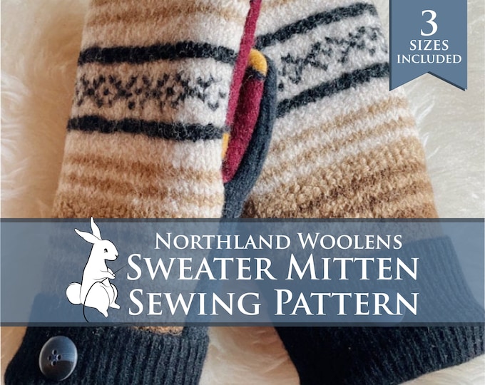 PDF MITTEN PATTERN Sewing Diy Pattern Tutorial for Upcycled Felted Wool ...