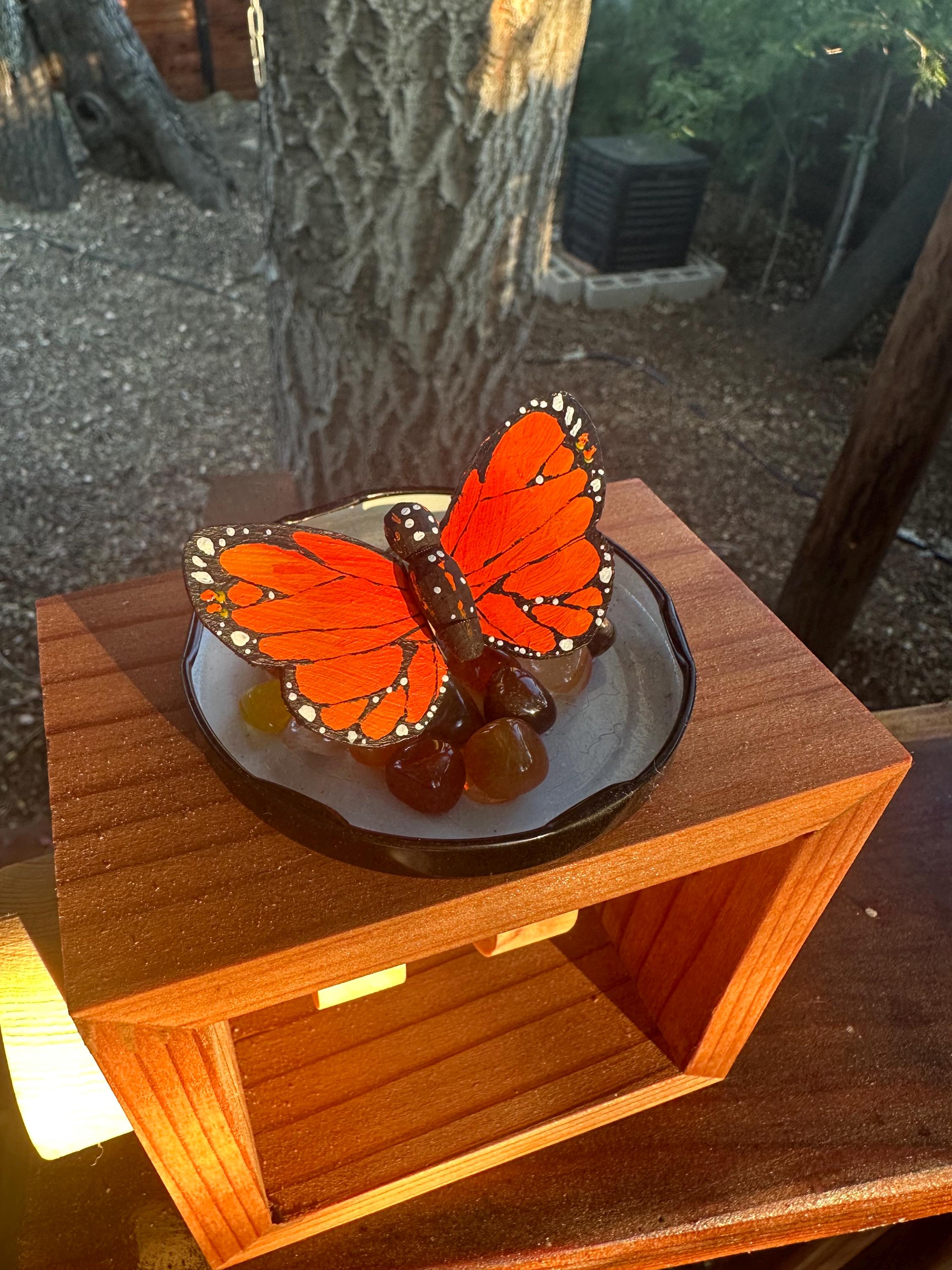 Monarch Fluttering Butterfly Wooden Automaton - Etsy