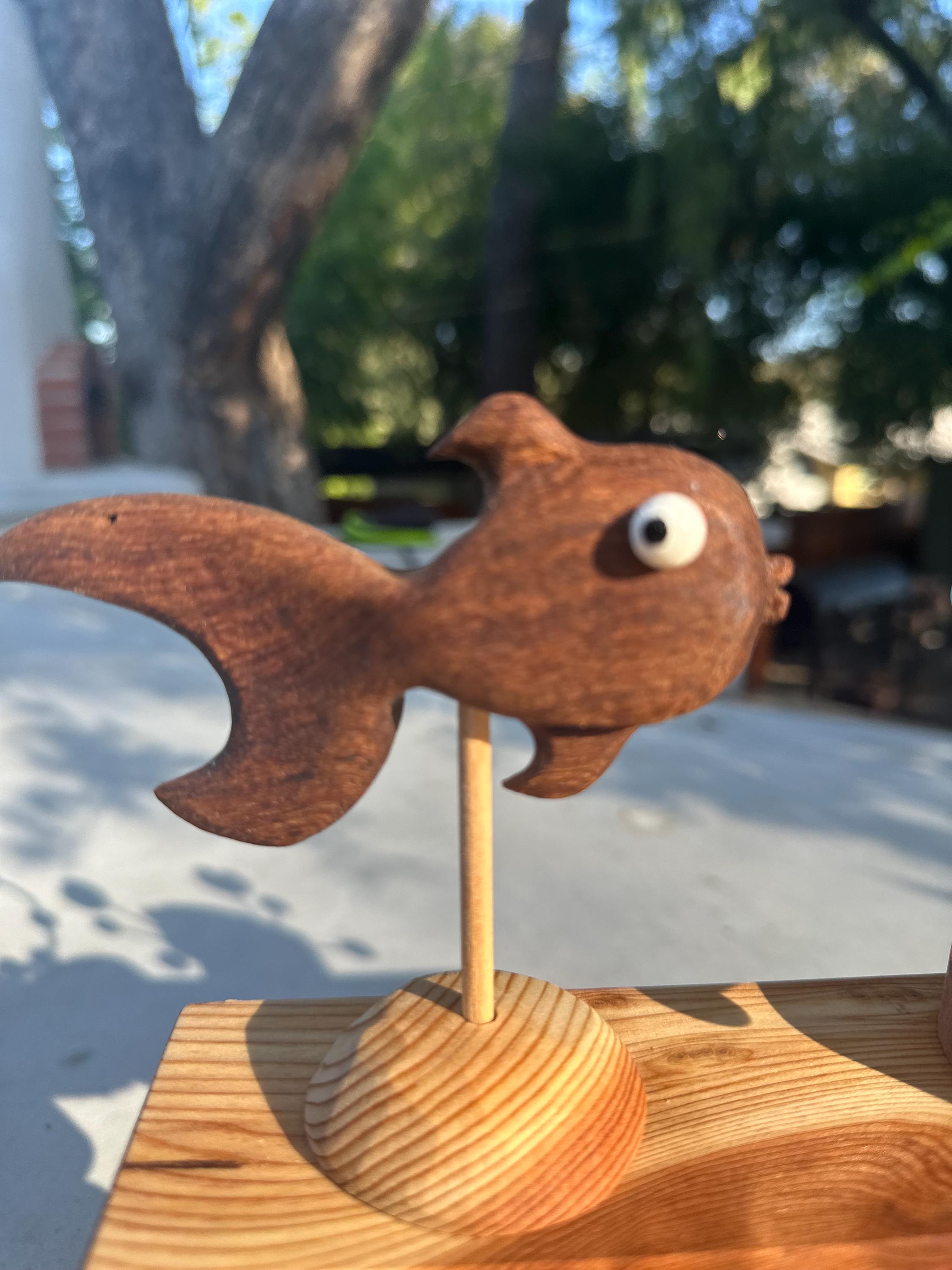 Under-the-sea Automaton Toy. Reclaimed Redwood. Manually Operated ...