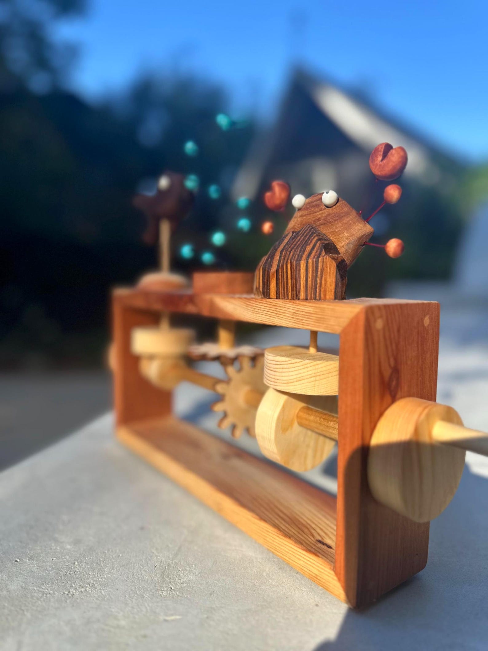 Under-the-sea Automaton Toy. Reclaimed Redwood. Manually Operated ...
