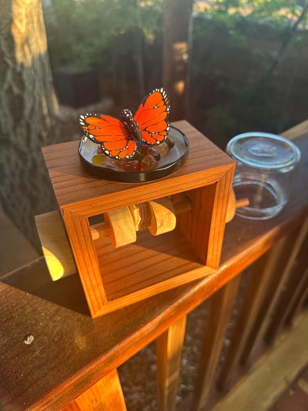 Monarch Fluttering Butterfly Wooden Automaton - Etsy