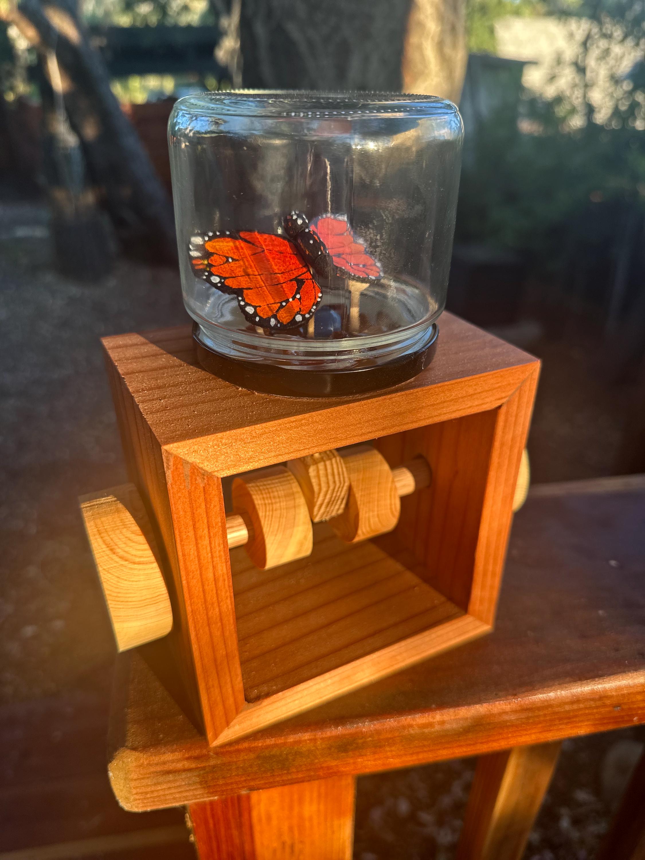Monarch Fluttering Butterfly Wooden Automaton - Etsy