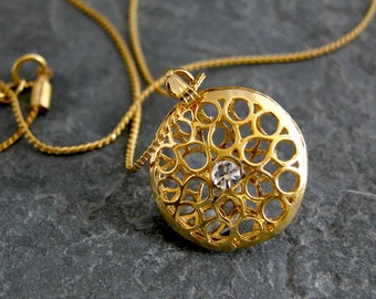 Gold Statement Necklace Gold Crystal Necklace Unique Bib | Etsy