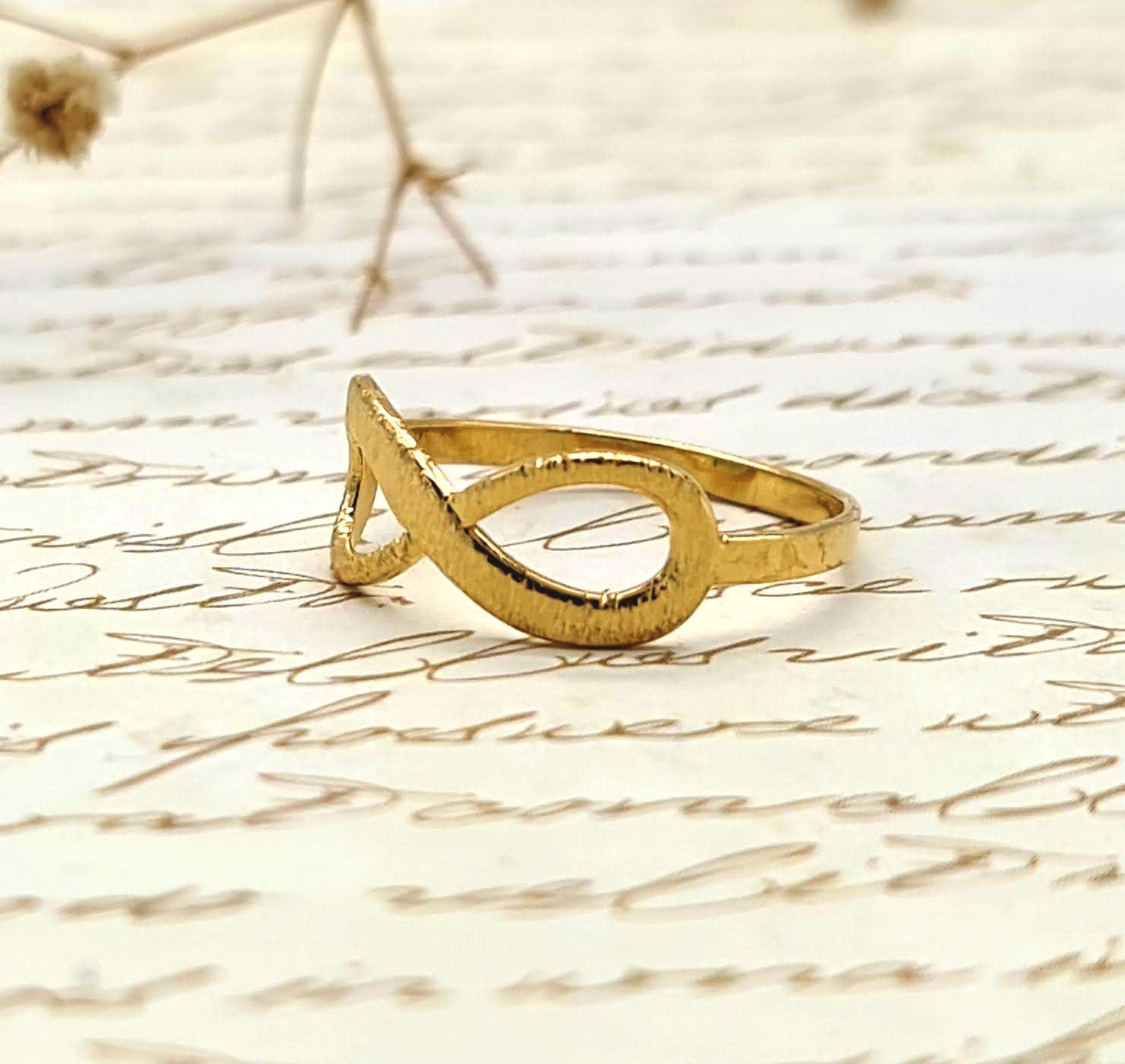 Gold Infinity Ring Infinite Love Ring Gold Infinity Knot | Etsy