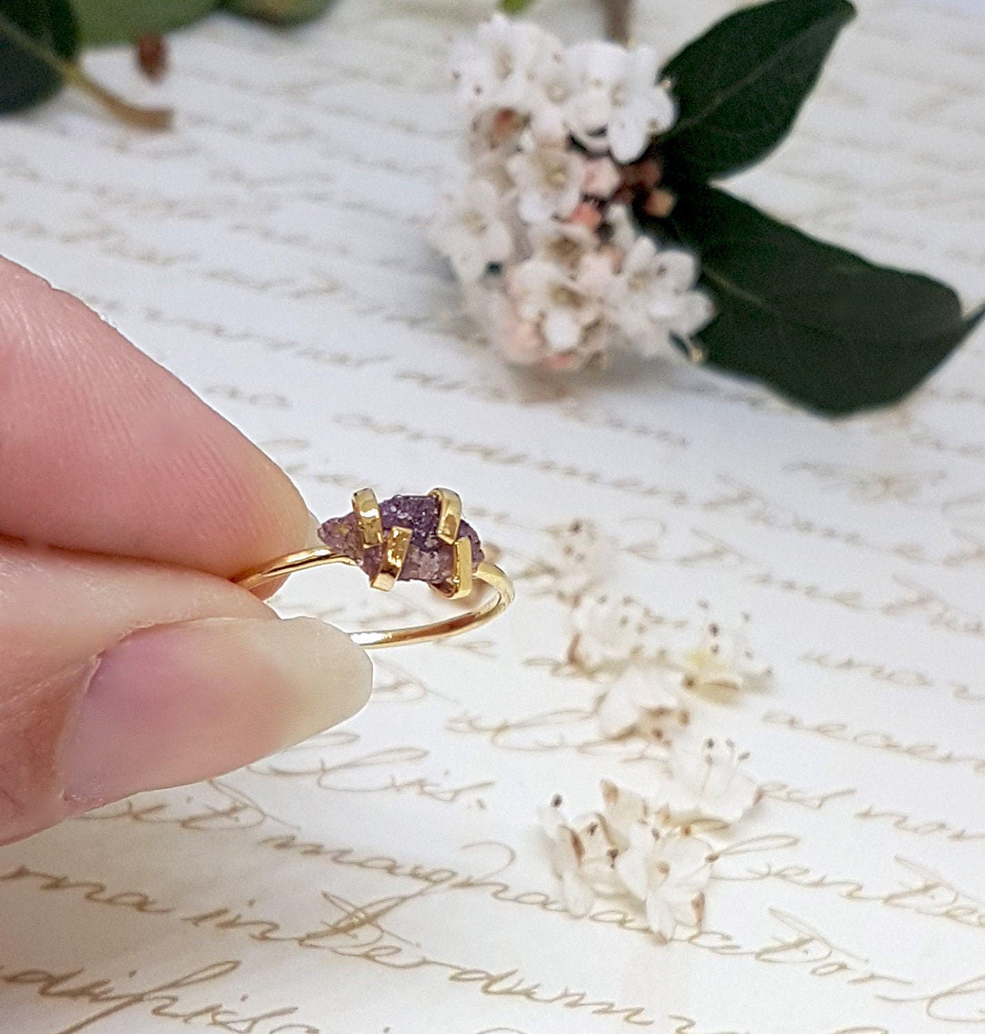 Raw Ruby Ring Raw Gemstone Ring Red Ruby Ring Gold July | Etsy