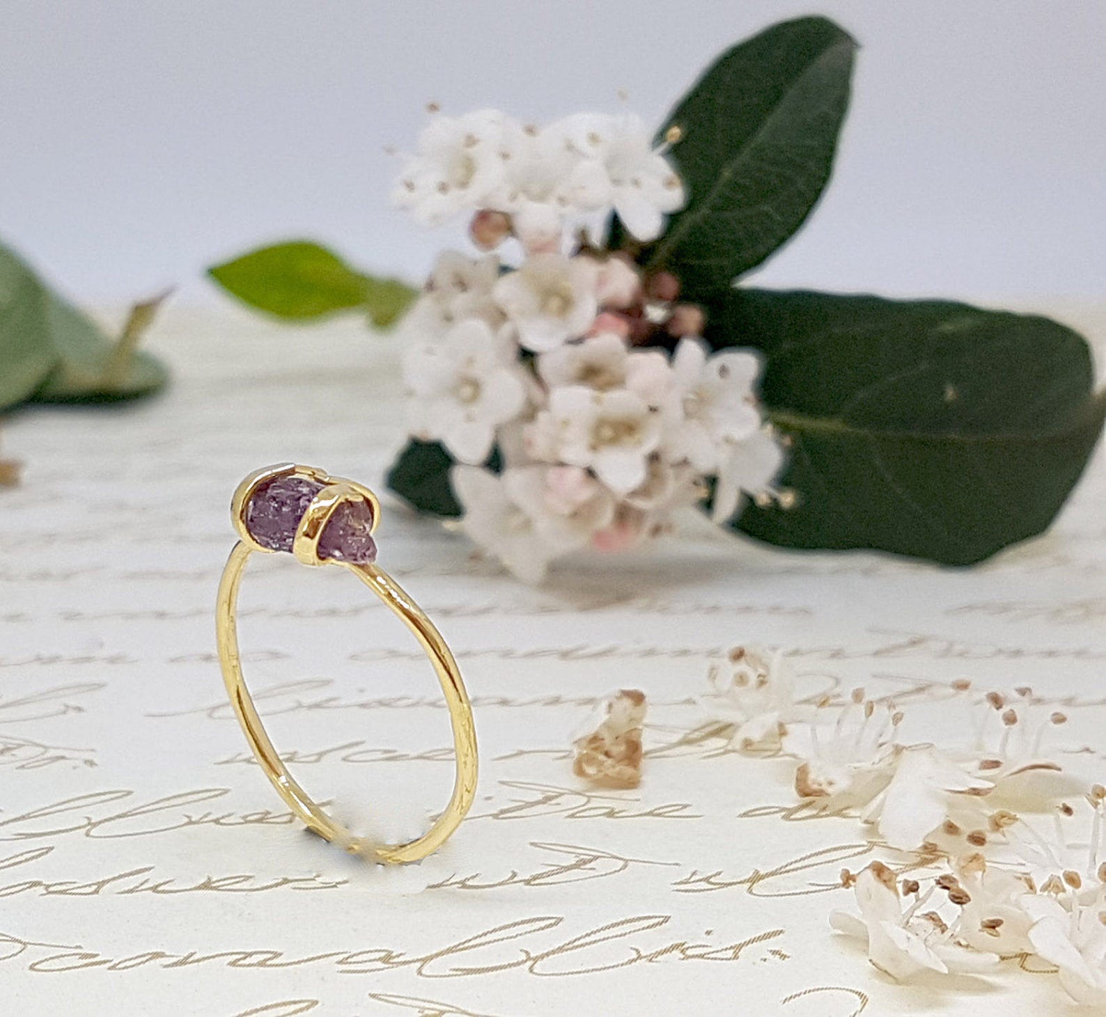 Raw Ruby Ring, Raw Gemstone Ring, Red Ruby Ring Gold, July Birthstone ...