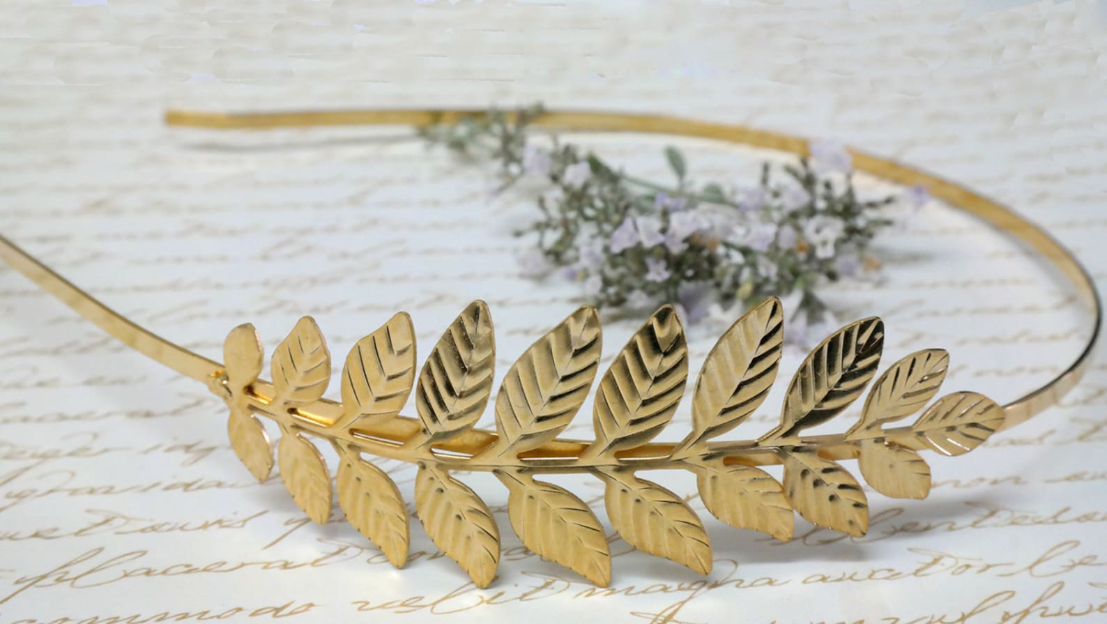 Greek Goddess Headpiece Gold Leaf Headband Grecian Crown | Etsy