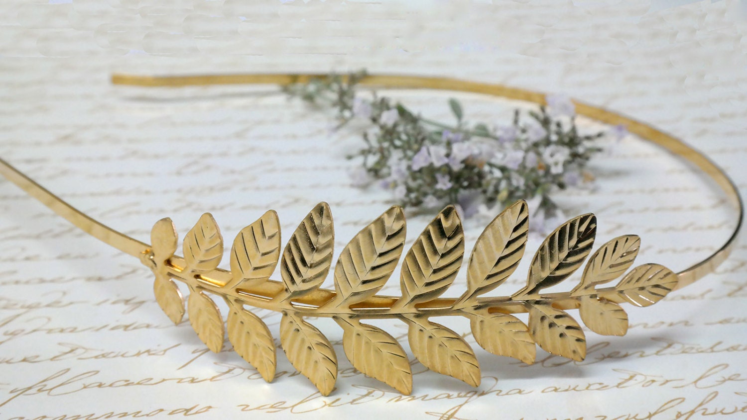 Greek Goddess Headpiece, Gold Leaf Headband, Grecian Crown, Leaves ...