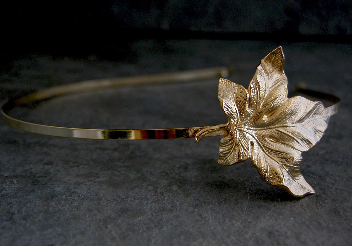 Leaf headband Gold Headpiece Bridal headpiece leaf | Etsy
