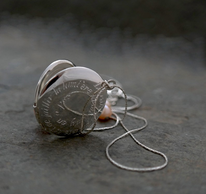 Initial Locket Silver Locket Pendant Personalized Locket - Etsy