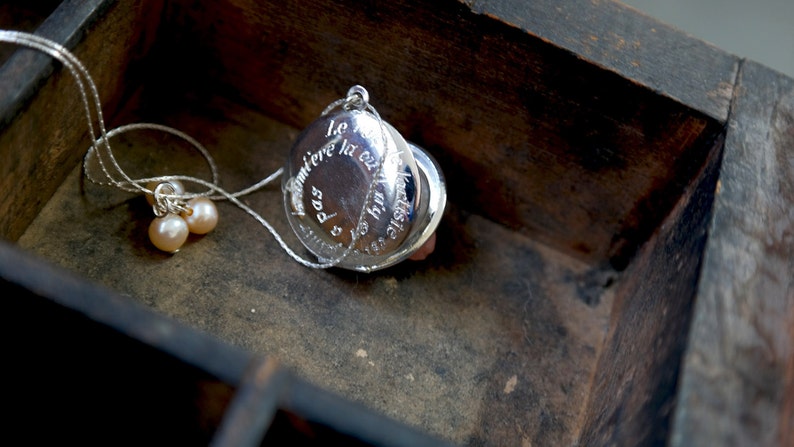 Initial Locket Silver Locket Pendant Personalized Locket | Etsy