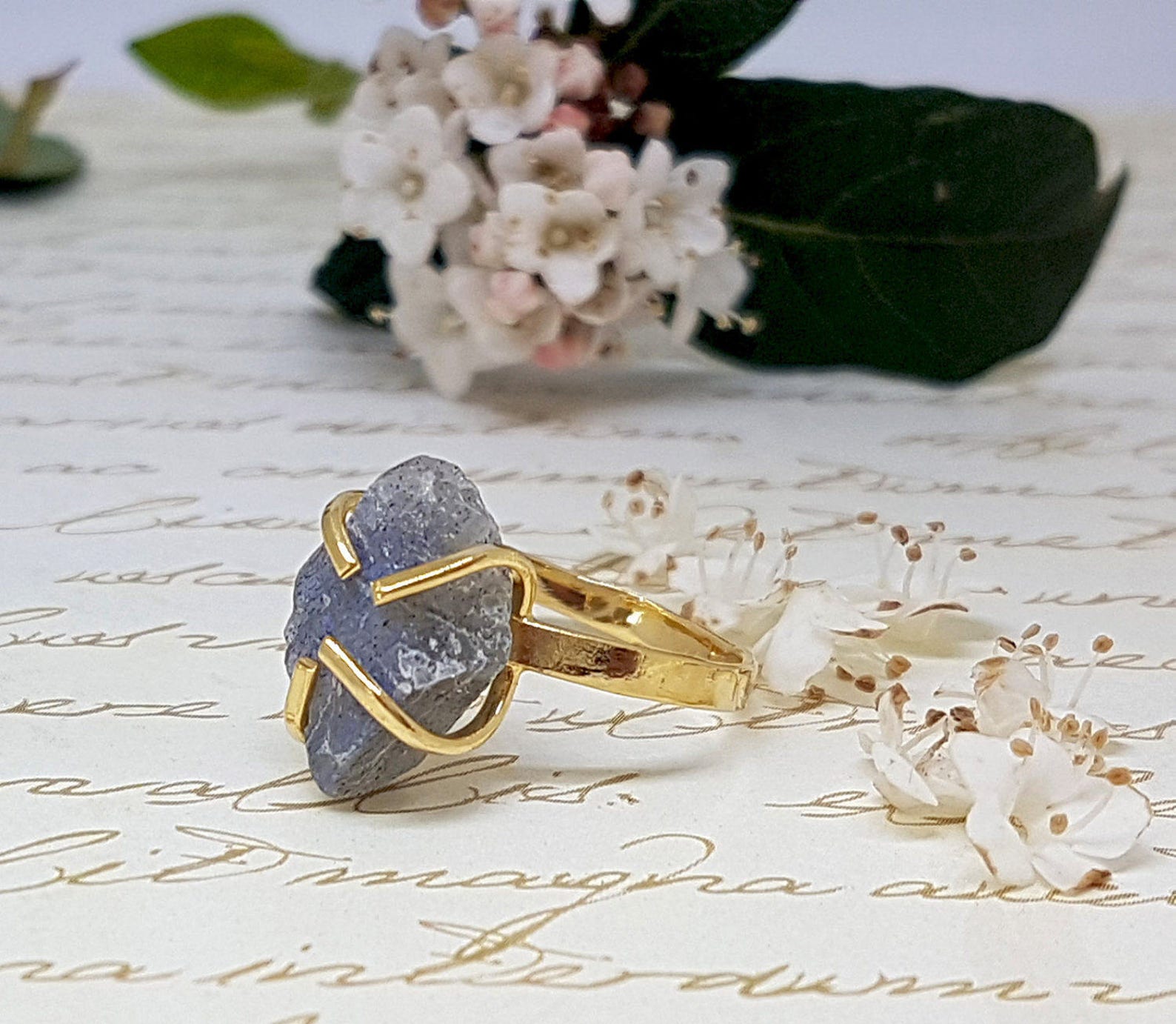 Labradorite Ring, Gold Stone Ring, Gemstone Ring, Custom Rings, Raw ...