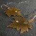 Gold Maple Leaf Jewelry Set, Maple Leaf Earrings, Maple Leaf Necklace ...