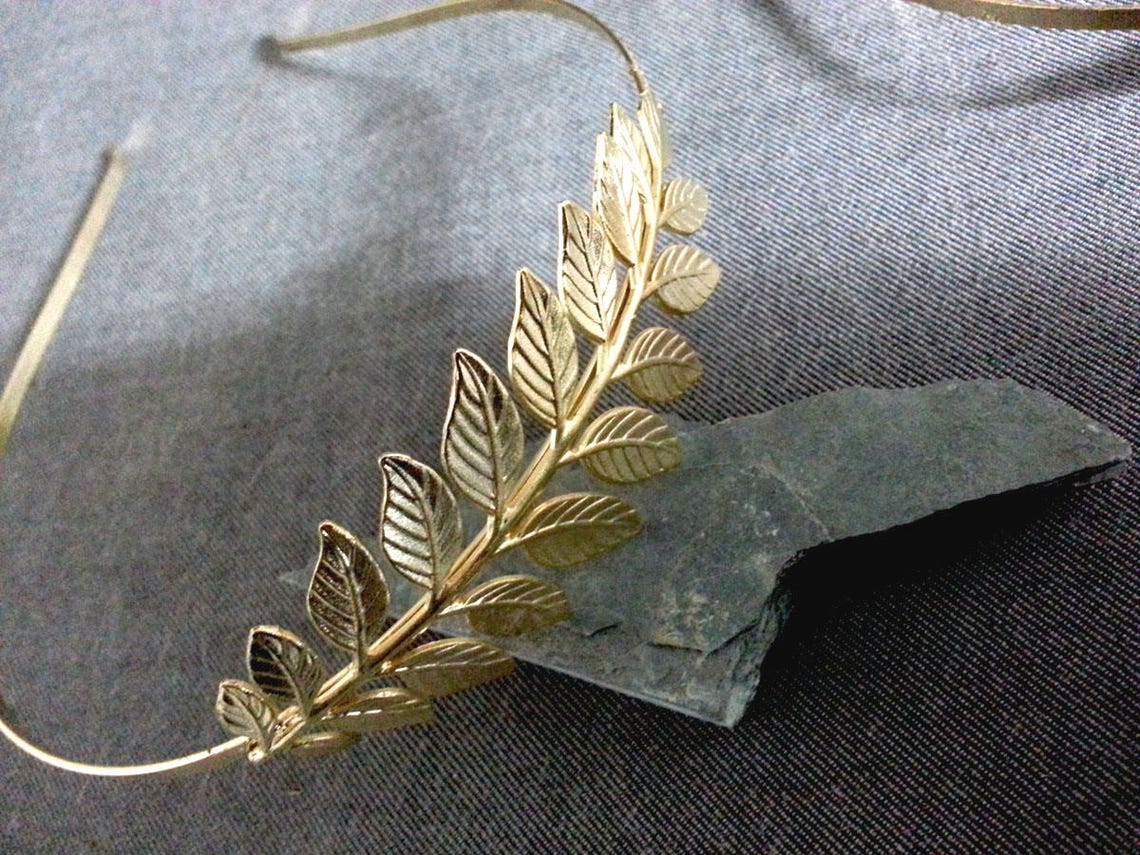 Greek Goddess Headpiece Gold Leaf Headband Grecian Crown - Etsy