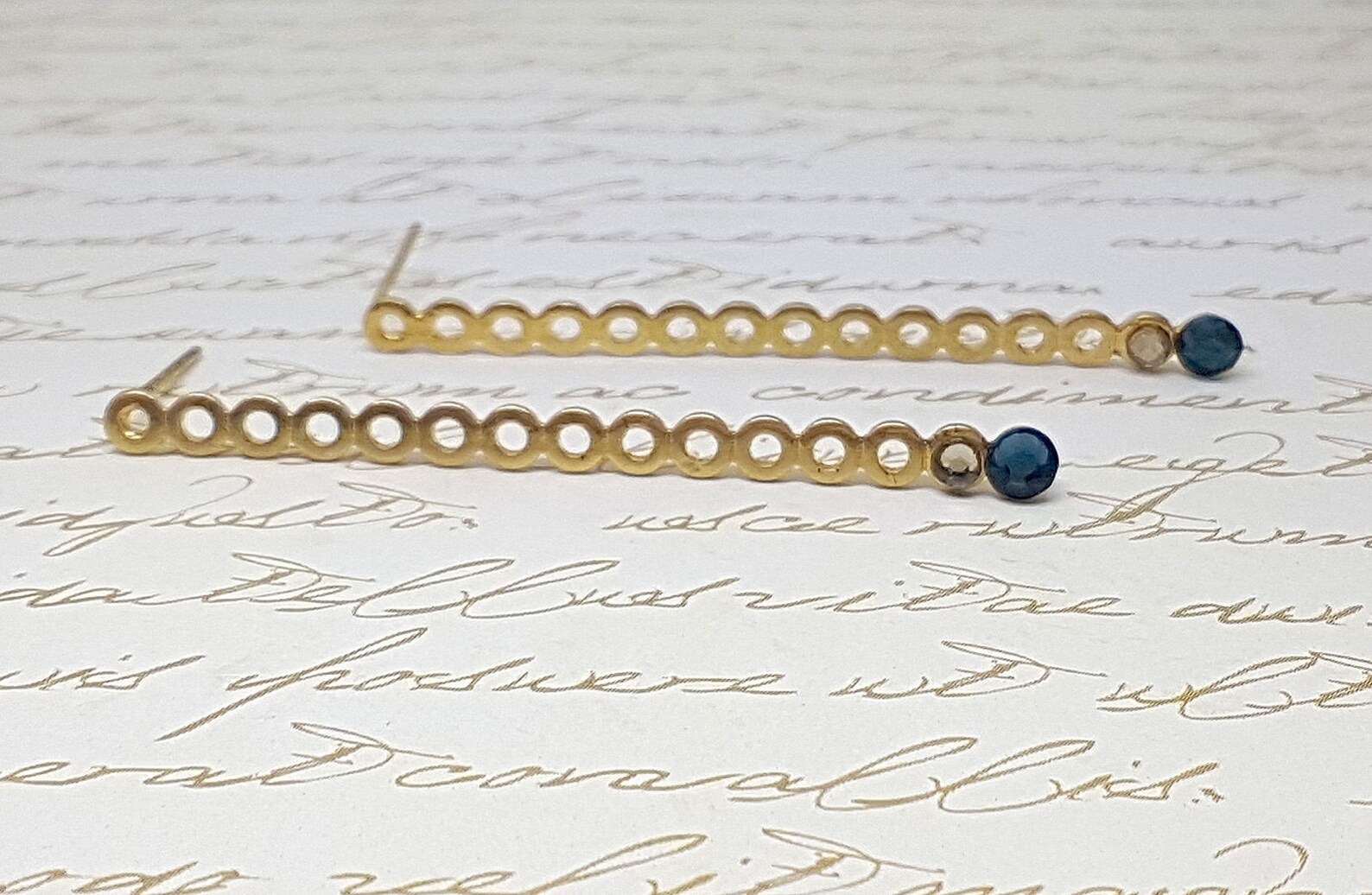 Bridal Earrings Stud Earrings Navy Blue Crystal Bridal - Etsy