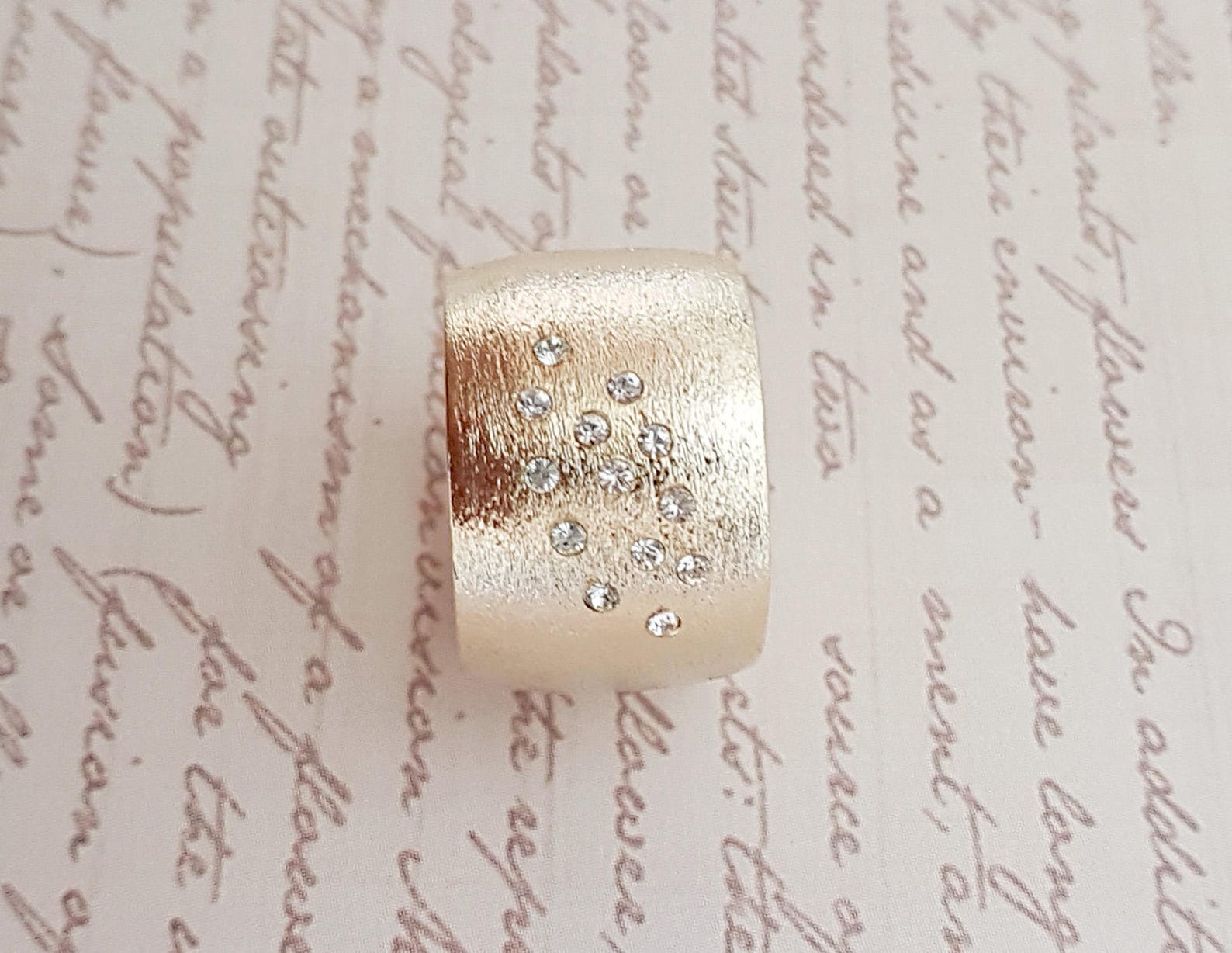 Gold Statement Ring Unique Wedding Band Wide Gold Band | Etsy