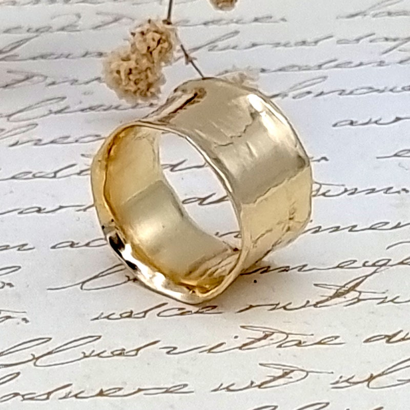 Wide Gold Ring - Etsy