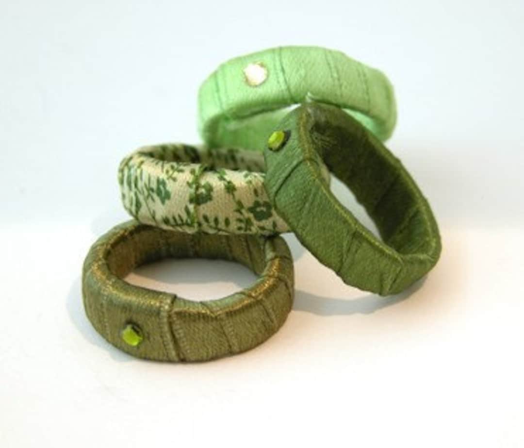 Christmas Women's Mother Gift, Stacking Rings, Green Ring, Stackable ...