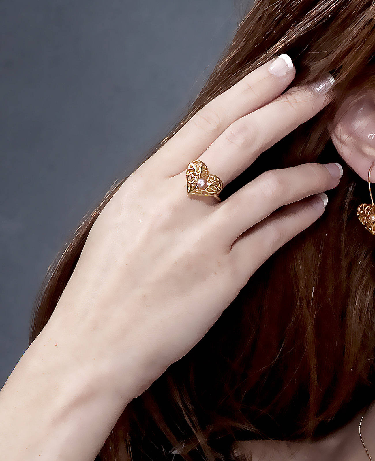 Valentine's Day Gold Heart Ring Gold Heart Ring Heart | Etsy