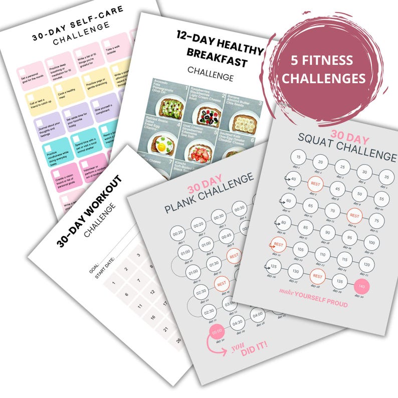 Fitness Planner, Printable Health and Fitness Planner, Weight Loss ...