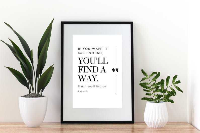Motivational Quotes Posters, Inspirational Wall Print, Inspirational ...