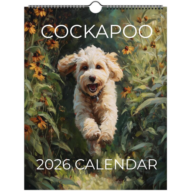 Cockapoo Calendar 2026 - Etsy
