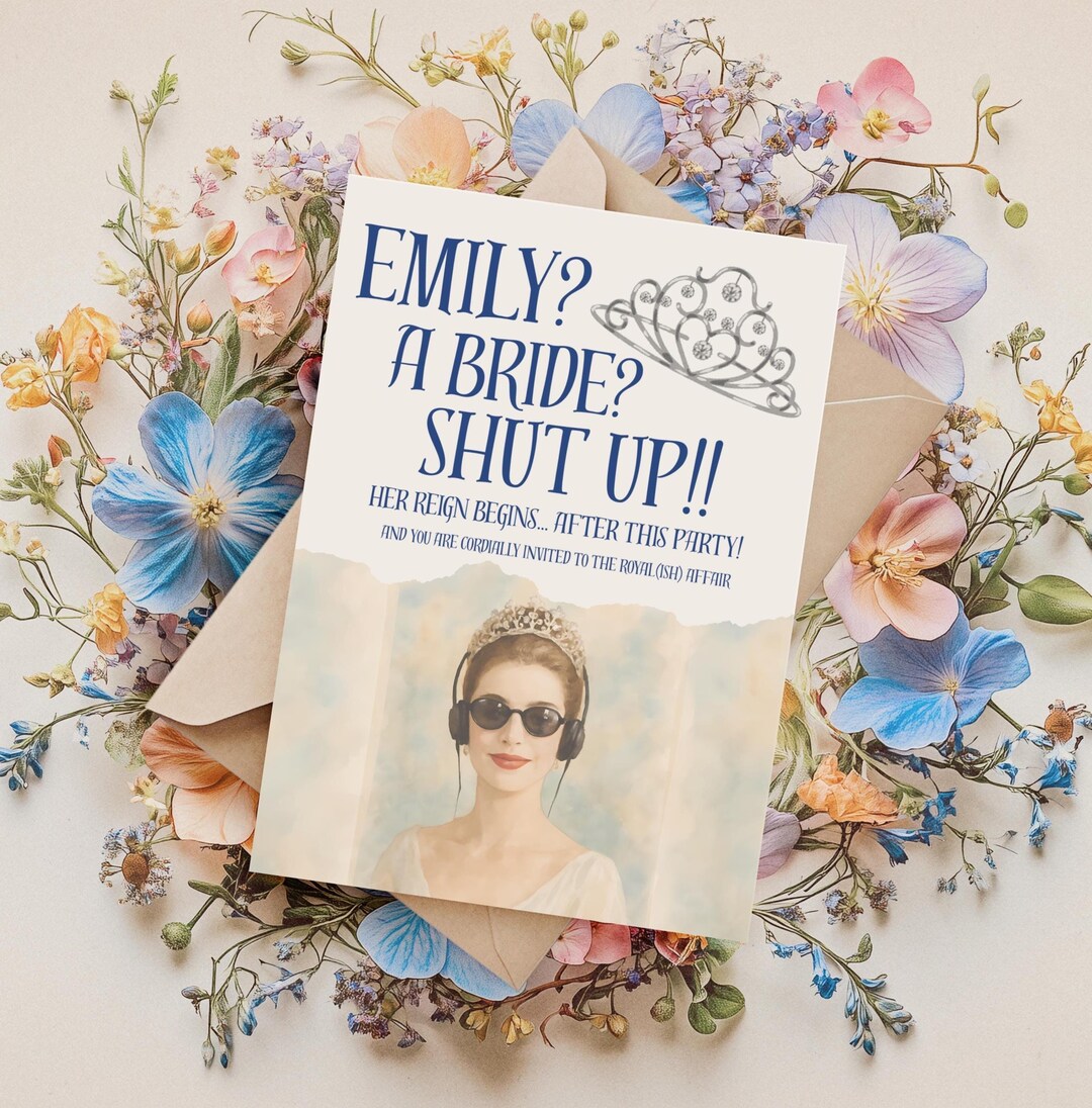 Princess Diaries Bridal Shower Invitation | Bridal Shower Invite ...