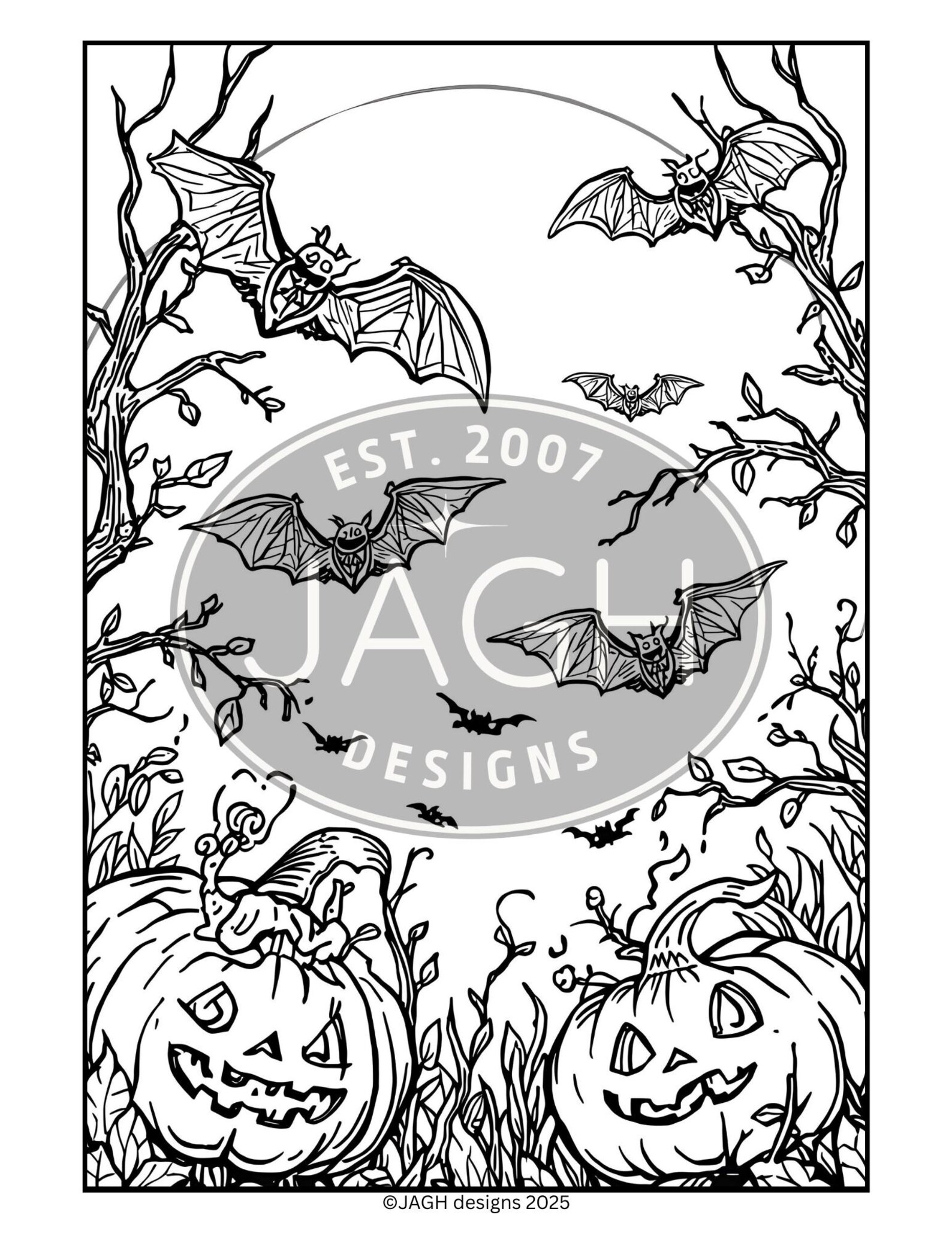 Spooky Halloween Coloring Pages: Printable Designs for Teens & Adults ...