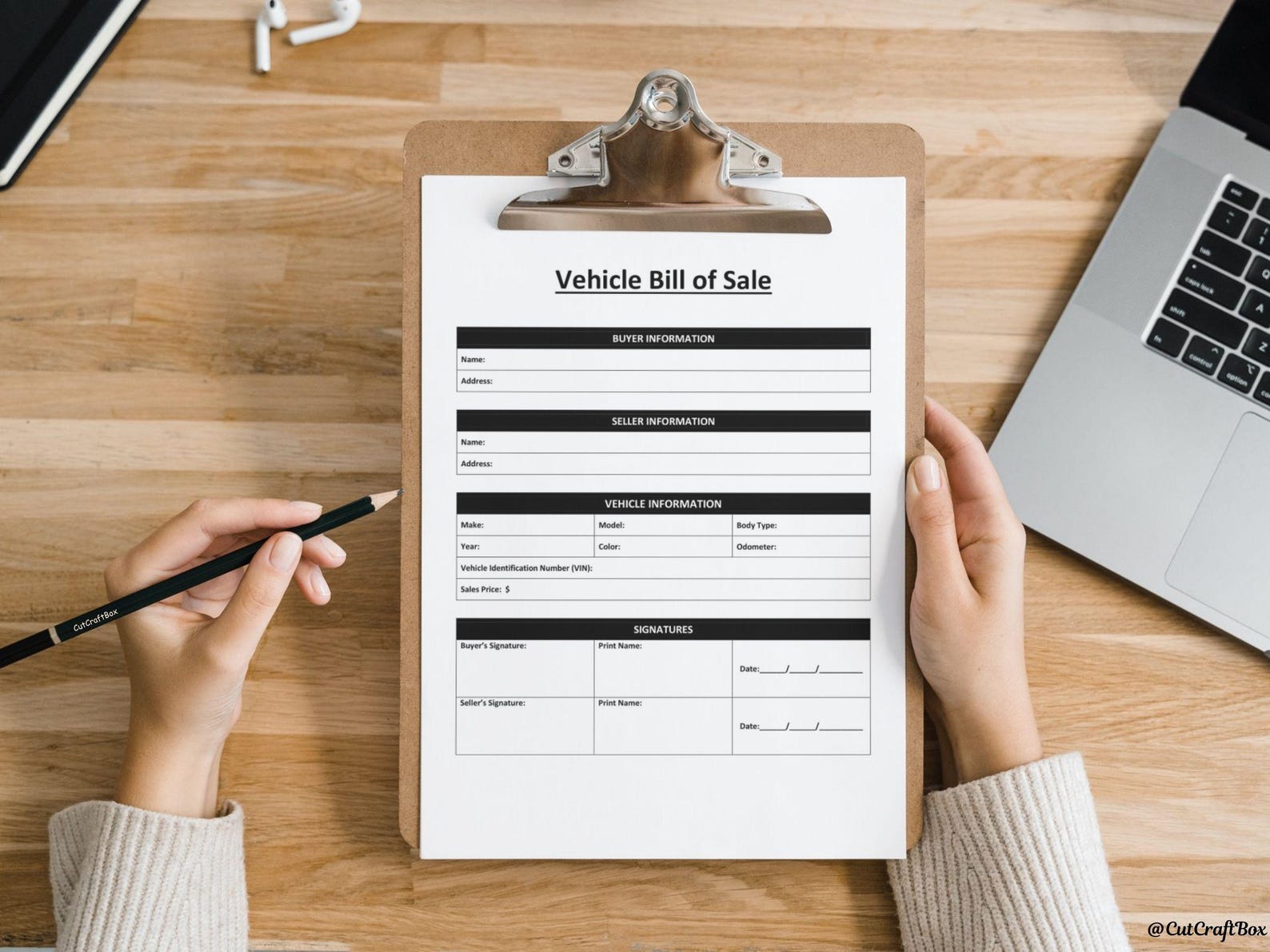 Editable Simple Vehicle Bill of Sale Template Printable Motor Vehicle ...