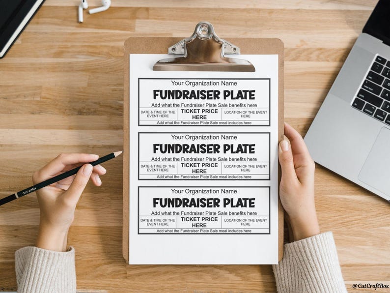 Editable Fundraiser Plate Sale Ticket Template – Printable PDF, MS Word ...