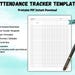 Editable Attendance Tracker Template: Printable PDF, MS Word & Google ...