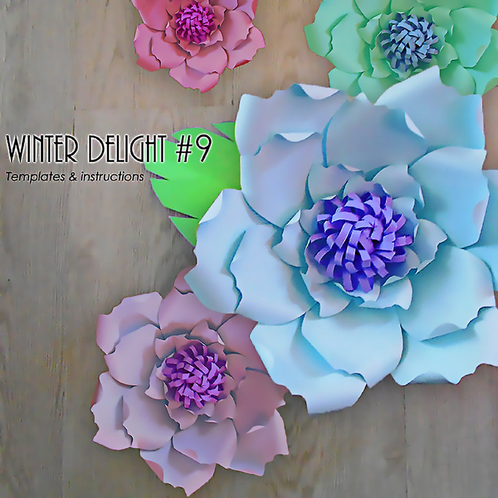 Paper Flower Template PDF Paper Flower DIY Paper Flower | Etsy