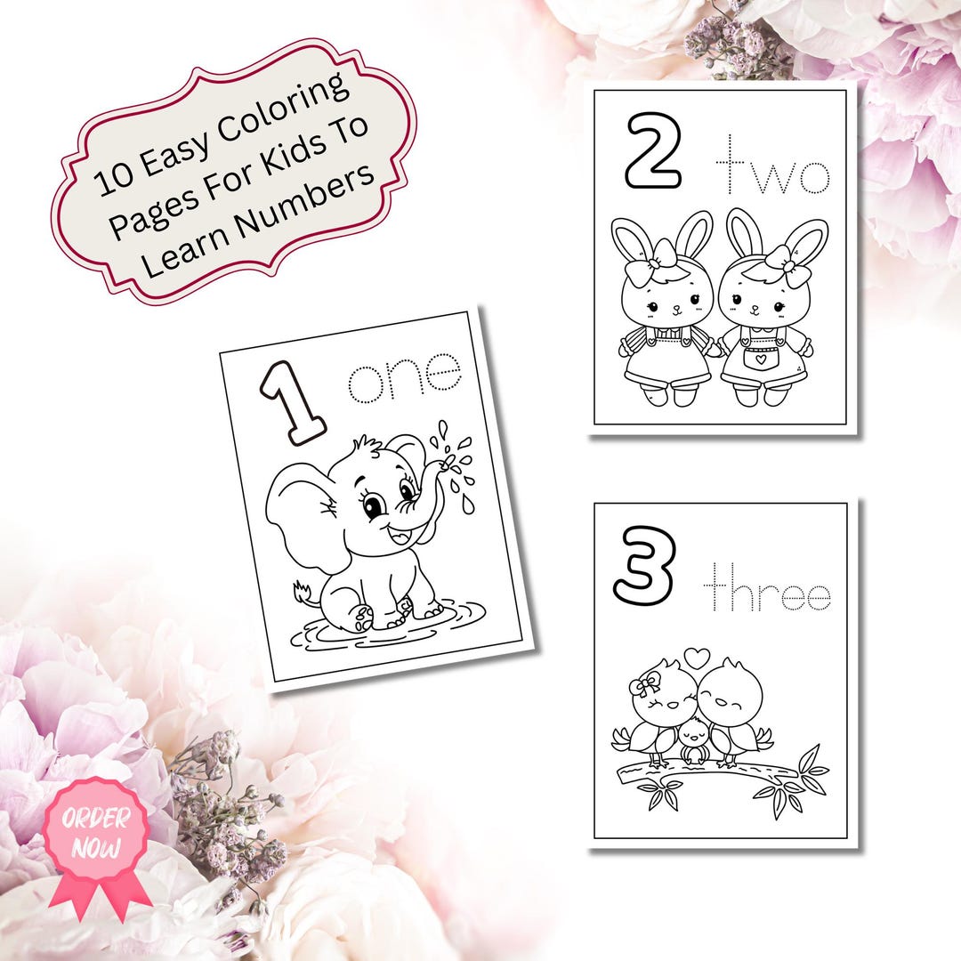 Numbers Coloring | Kindergarten| Printable Numbers | Learning Numbers ...