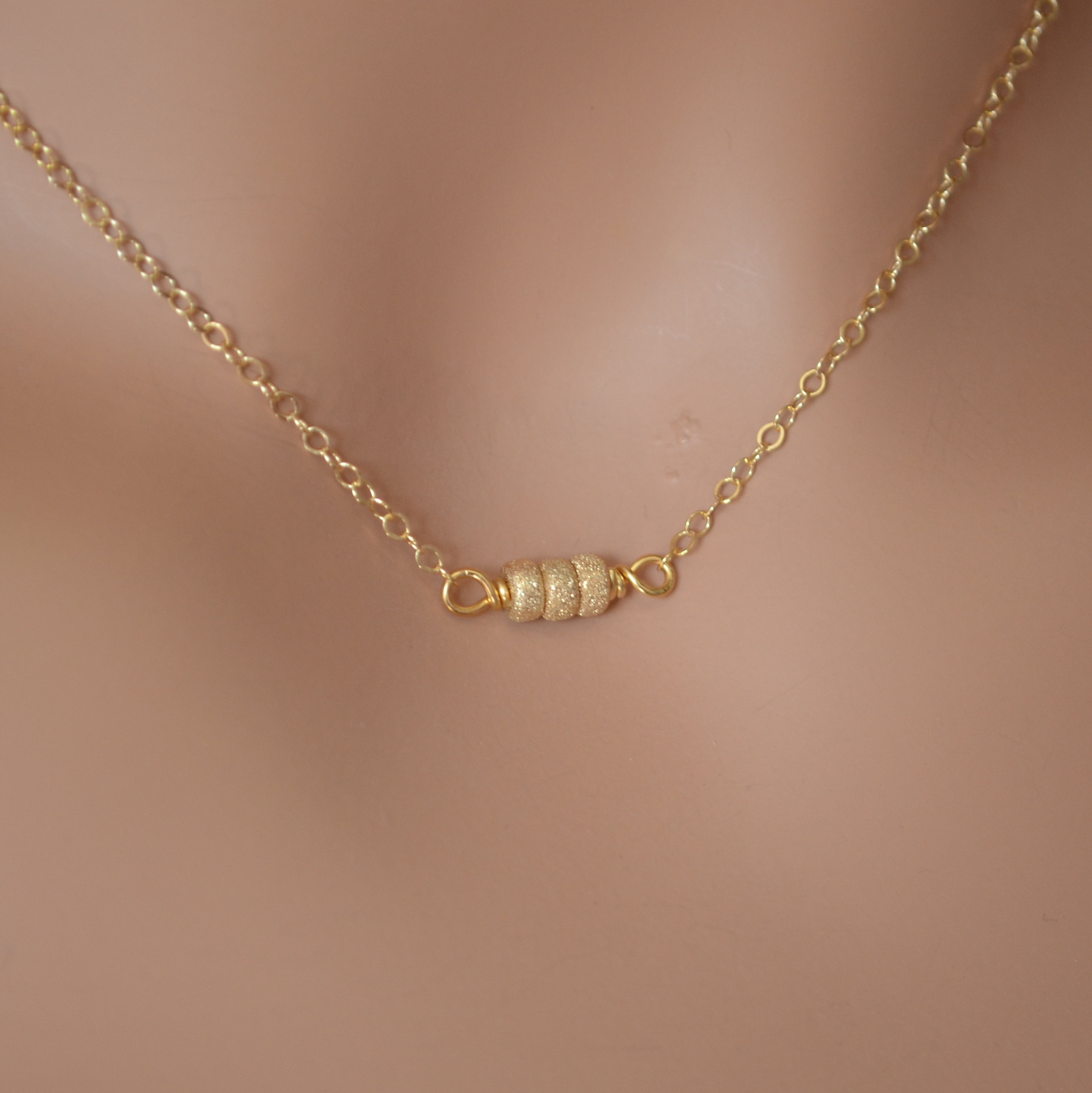 Gold Choker Necklace Simple Jewelry Gold Filled Chain | Etsy