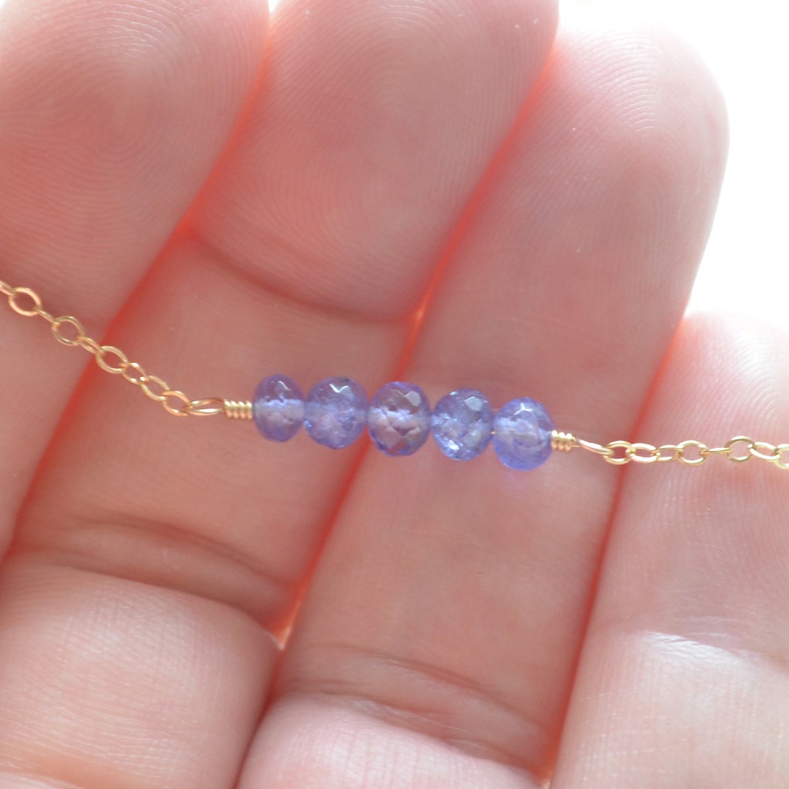 Tanzanite Bracelet Periwinkle Blue Gemstone Sterling Silver - Etsy