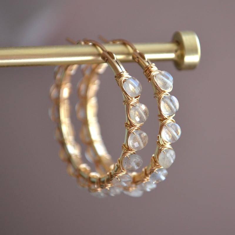 Wire Wrapped Hoops - Etsy